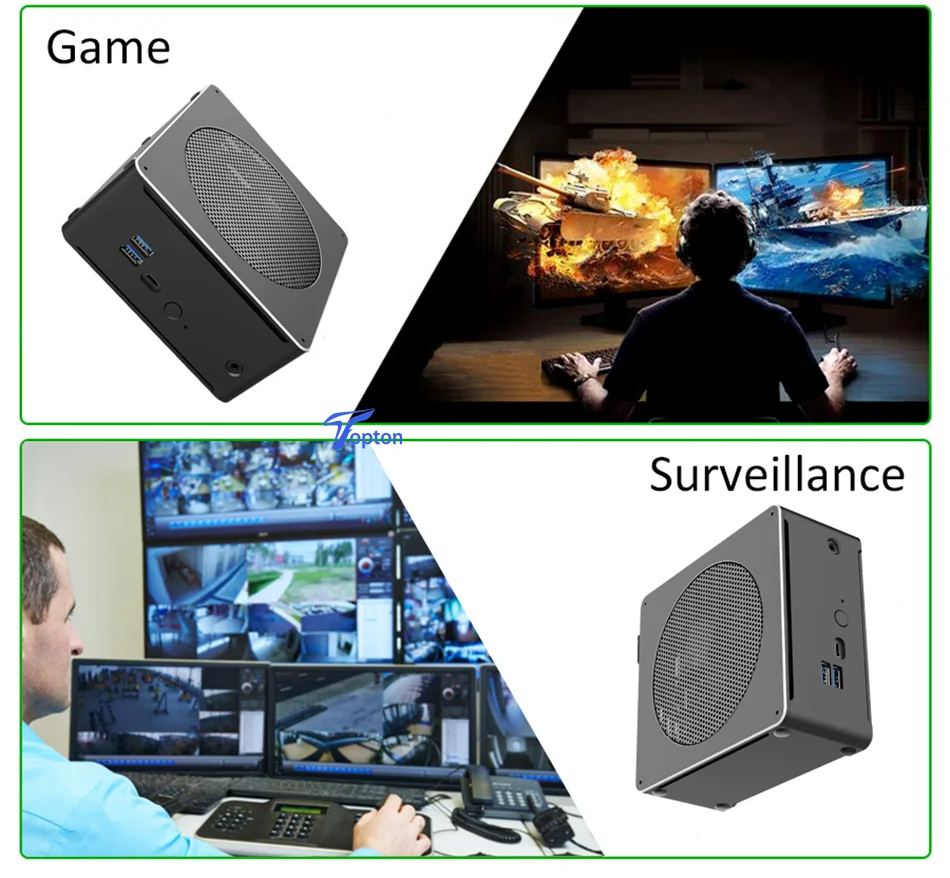 2 Lans Mini Pc Desktop Computer Xeon E3-1505m 1535m 4 Core 8 Threads 2 ...