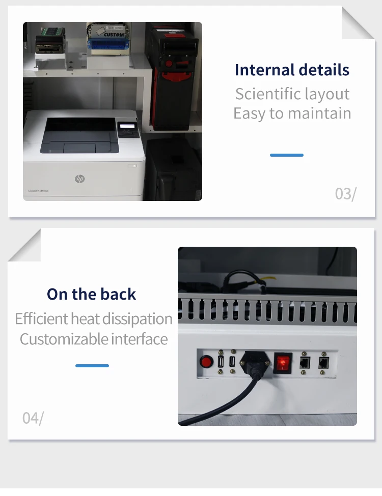 Hospital Kiosk Cash Coin Recycle QR Scanner A4 Report Printing Touch ...