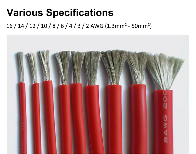Super Soft Silicone Rubber Wire - 12AWG Flexible Tinned Copper