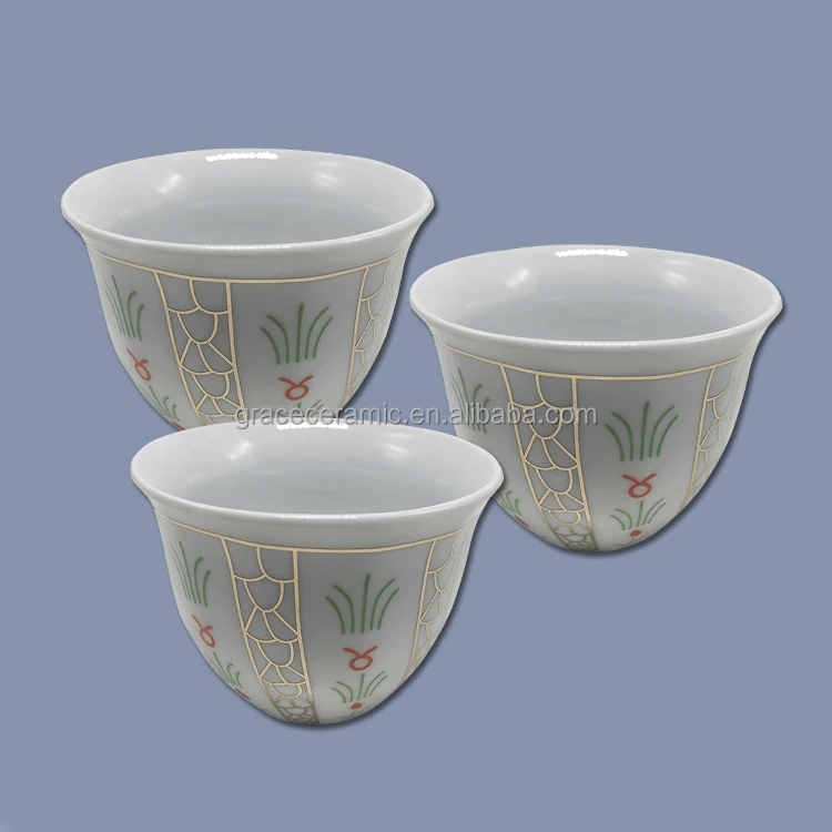 Customized Design Logo Ceramic Fine Porcelain Classic Arabic Turkish ...