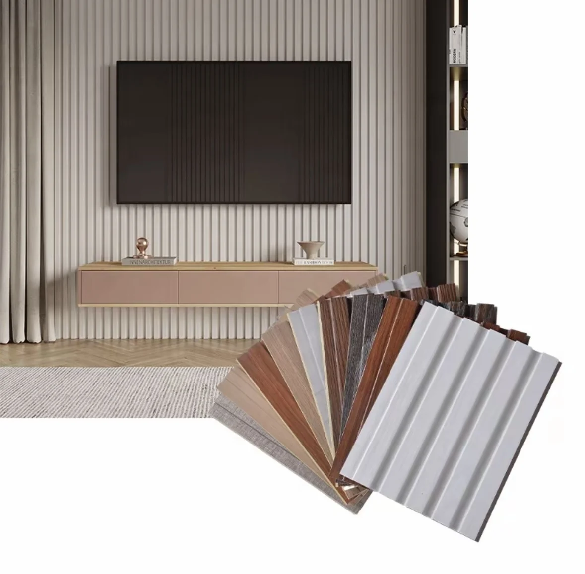 Pvc Louver Panel Wpc Great Wall Panel Making Machine Interior ...