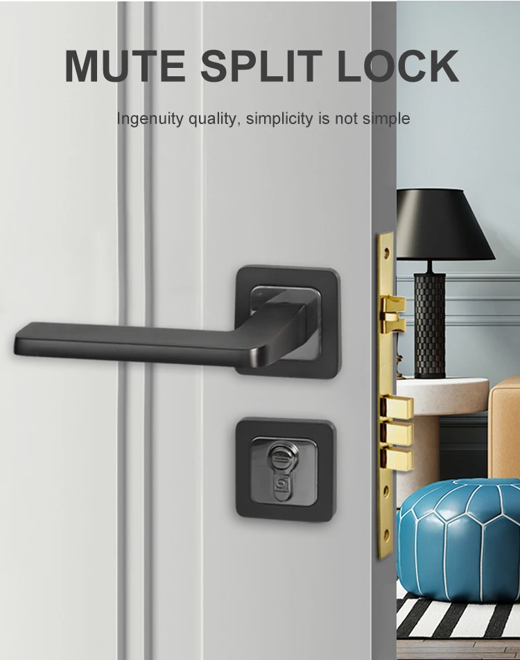 Simple Easy Install Sliding Handles Interior Door Lock Opening With A ...