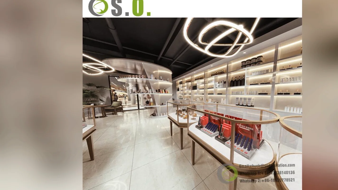 Customized Modern Store Design For Cosmetics Commercial Cosmetics Mall ...
