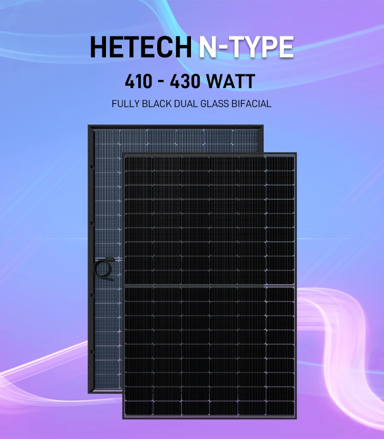 450w Dual Glass Solar Module N-type Bifacial Glass-glass Solar Module ...