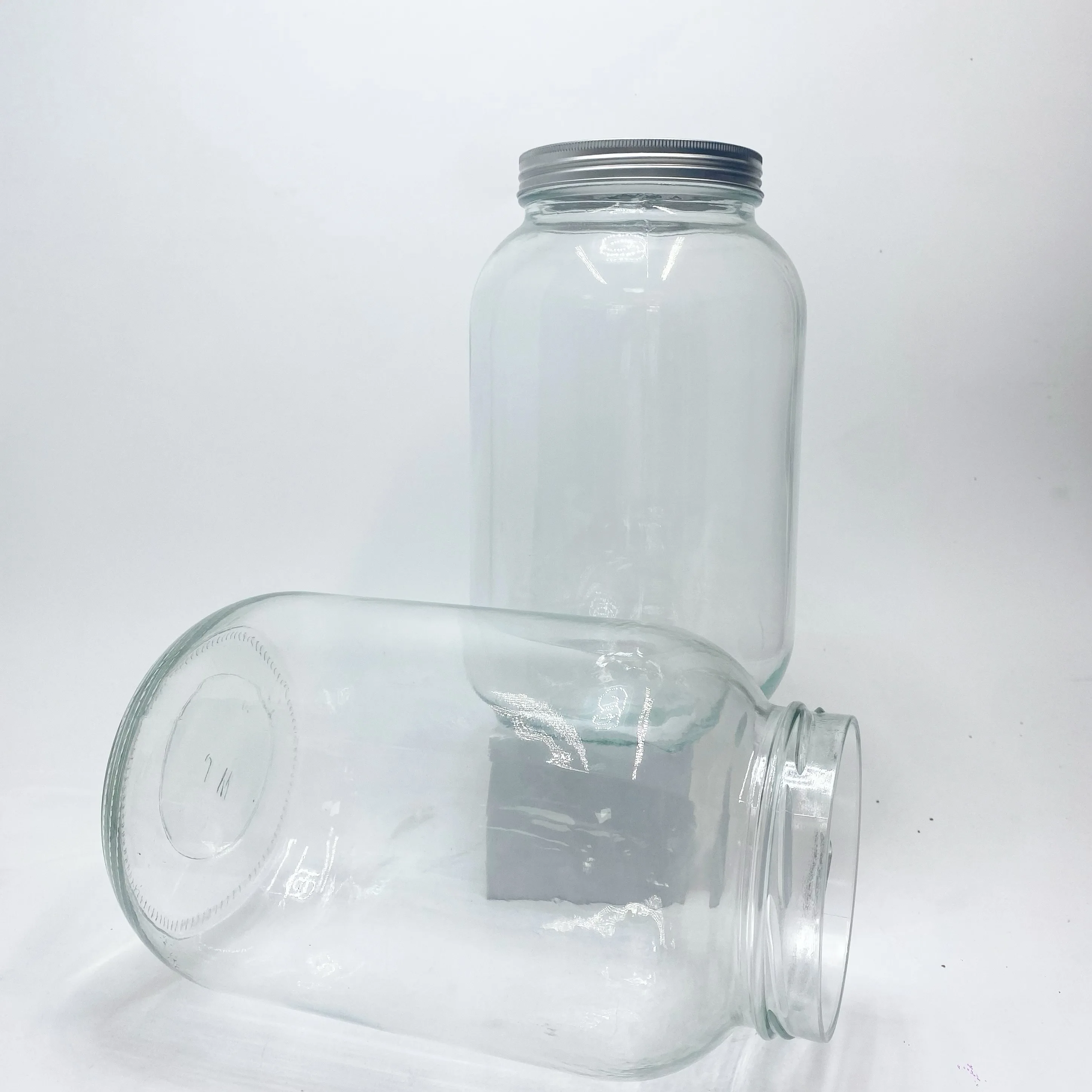 1 Gallon 4L Stocked Glass Pickle Jar With Metal Cap, Wide Mouth Mason ...