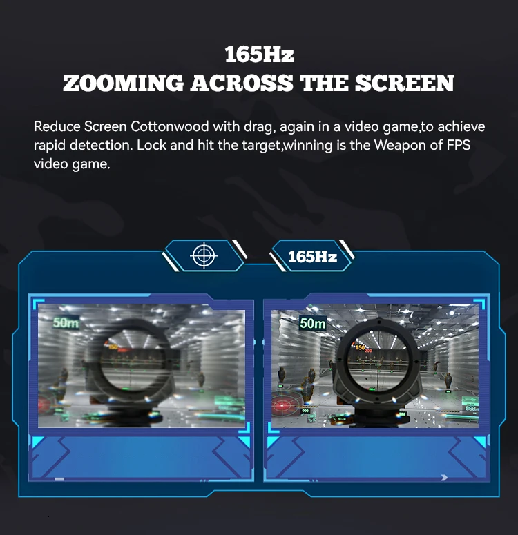 Frameless 4k Curved Gaming Monitor Ips Panel 165hz 1920*1080 24 22 27 ...