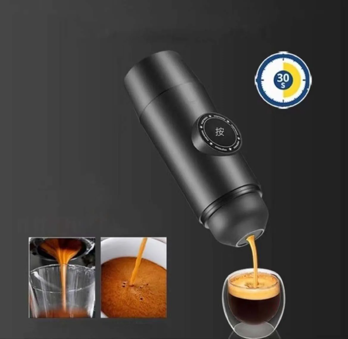 2 In 1 Capsule Ground Mini Espresso Portable Coffee Maker Hot Cold ...