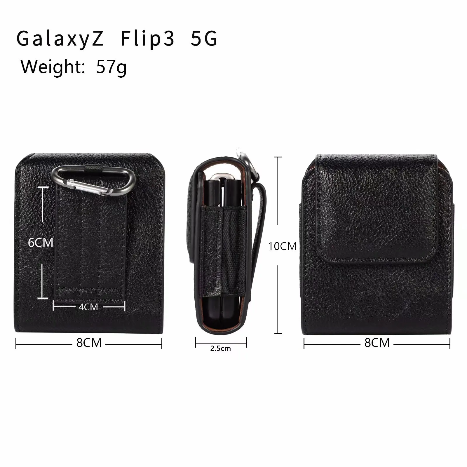 PU Leather 4.0" Universal Beltcase Bag for Huawei P50 Pocket S OPPO ...
