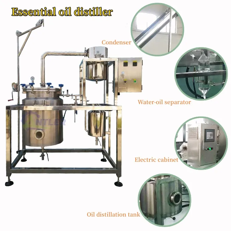 Mini Essential Oil Distiller Herb Distillation Machine for Lemongrass ...