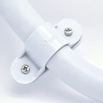 20mm 25mm 32mm Plastic U Clip With Spacer White Custom Bar Saddle With ...