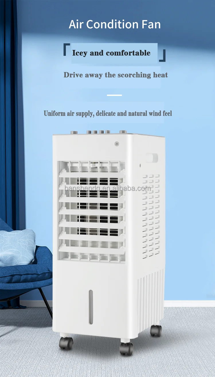 Portable 10L Water Tank Air Conditioner Humidifier Fan