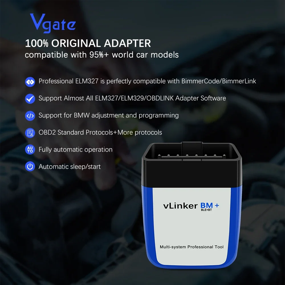 Vgate VLinker BM ELM327 OBD 2 OBD2 รุ่นใหม่ล่าสุด ปี 2025 สำหรับ BMW ...