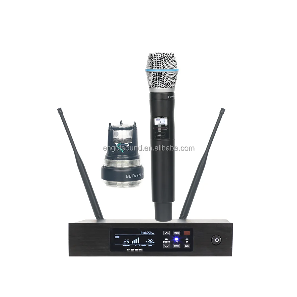 QLXD4 BETA58A BETA87A KSM9 uhf wireless handheld karaoke microphone professional metal wireless ...