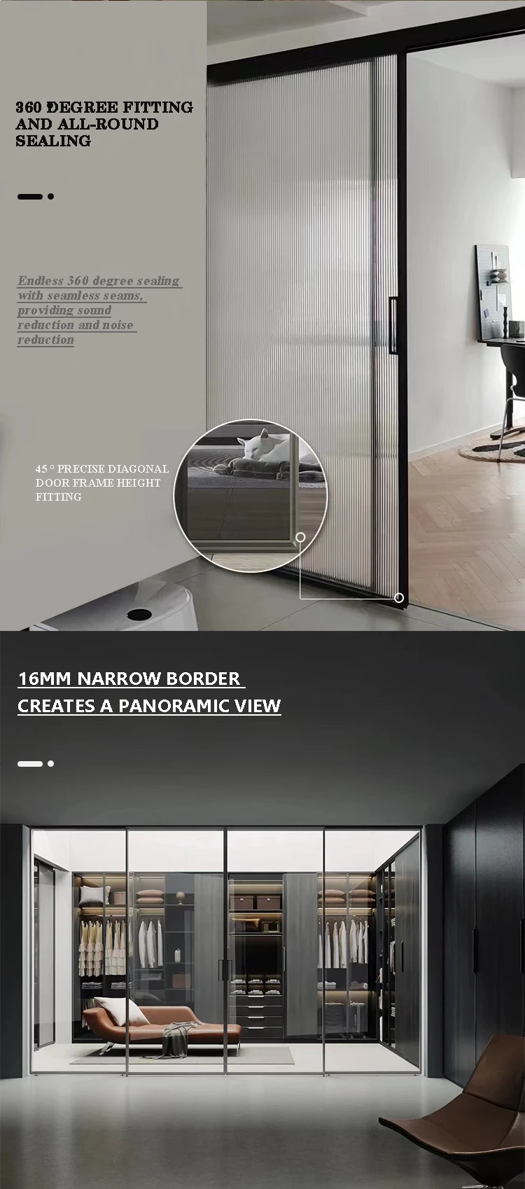 Aluminum Sliding Fold Air Ventilation Upper Rail 4 Panel Living Room ...