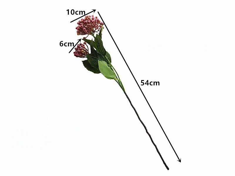 2 Heads Artificial Real Touch Greenery Stems Plastic Hydrangea Bud ...