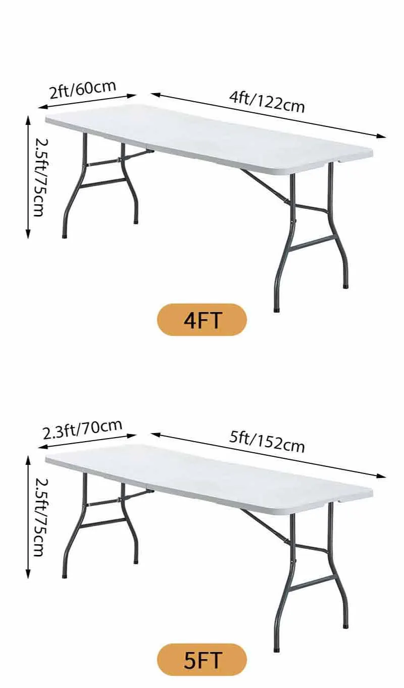 6ft Stretch Spandex Table Cover Folding Tables Rectangular Fitted ...