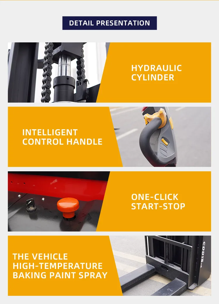 4m Lifting Crane Full Electric Pallet Stacker Electromechanical Stacker ...