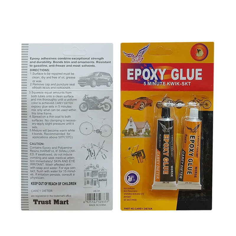 Clear Epoxy Adhesive 5 Minute Fast Setting 2-Part Epoxy AB Glue ...