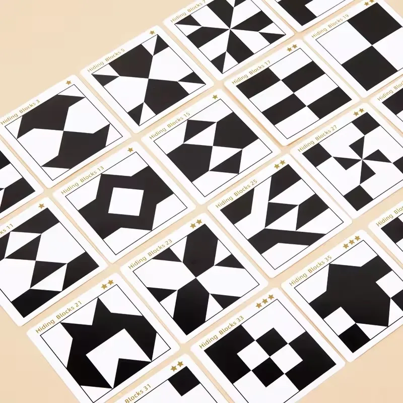 Custom Wooden Blocks Geometric Brain Teasers Jigsaw Puzzle Hidden ...