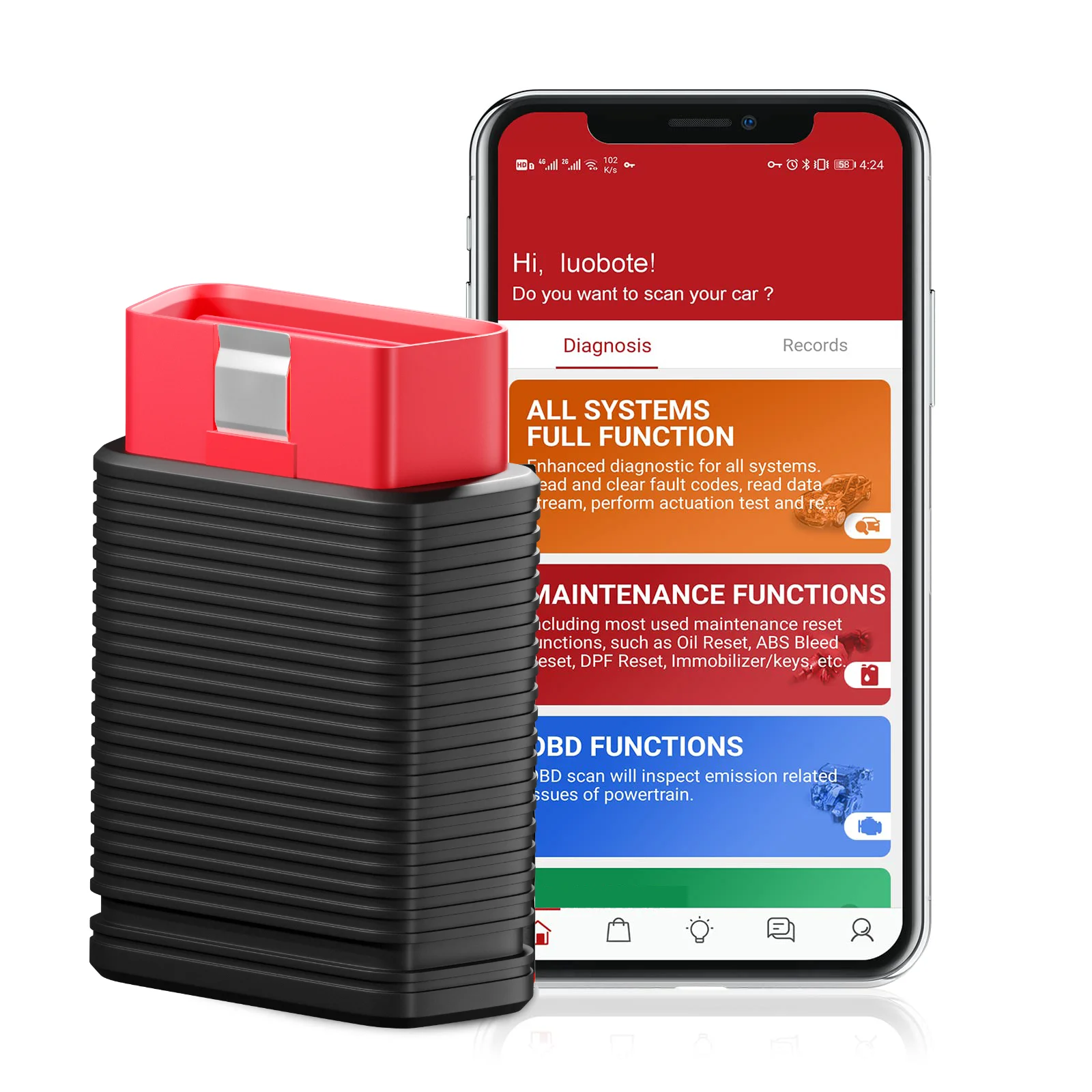 Ediag Mini Thinkcar Pro Obd2 Diagnostic Tool Full System Oil Sas 15 ...