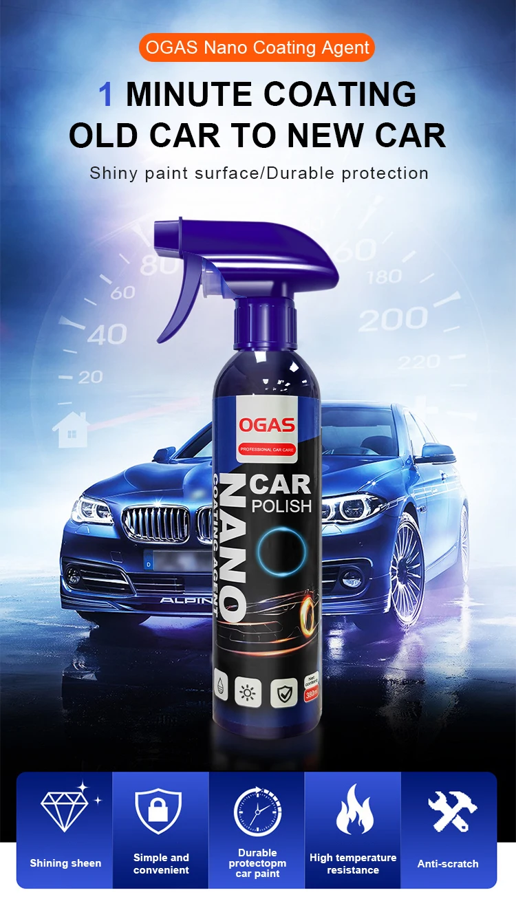 380ML OGAS H9 Shine Quick Ceramic Coating - Super Hydrophobic