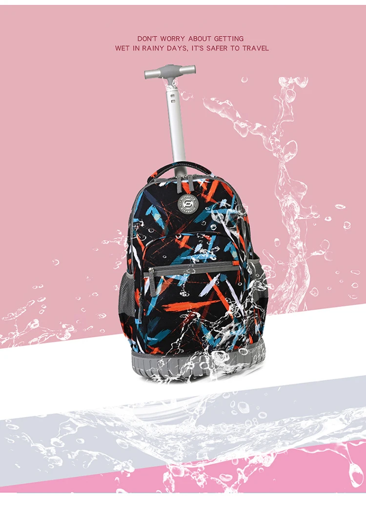 Wholesale Kids Rolling School Bag - Unisex Trolley Backpack