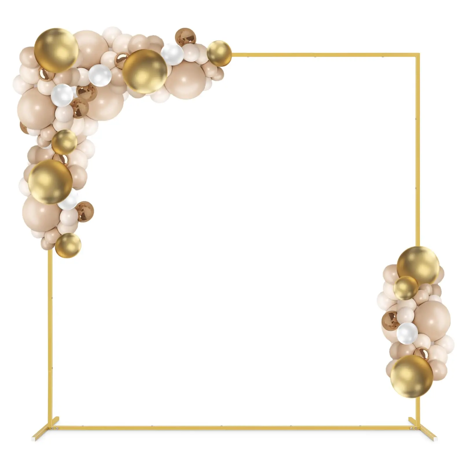 6.6FT Wedding Metal Square Balloon Arch Kit Frame Garden Arbor Party ...
