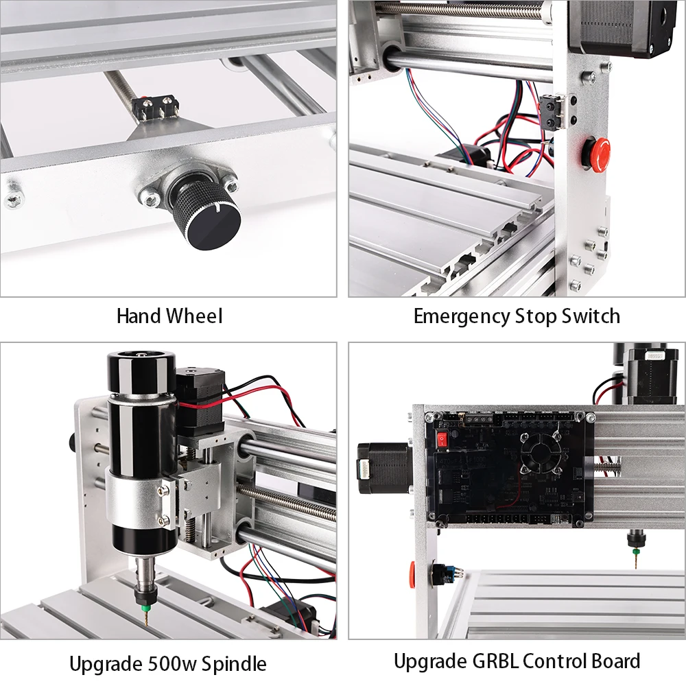 2 In 1 High Power 500w Spindle Cnc 3018 Max Full Metal Frame Wood Router Kit Laser Engraving ...