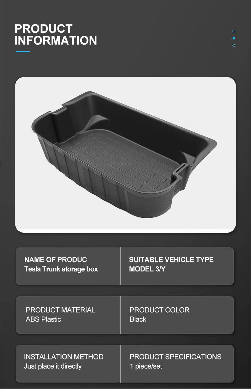 Abs Plastic Upgrade Accessories Front Spare Box Storage Box Trunk ...