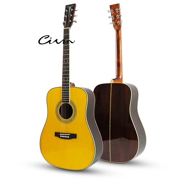 Wholesale Musical Instrument High-End 41Inch Solid Spruce Top Wooden ...