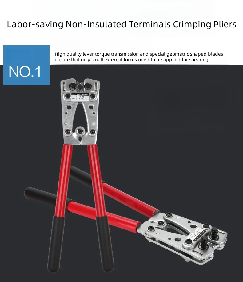 Cable Lug Crimping Tool Non-Insulated Terminals Crimping Pliers for ...