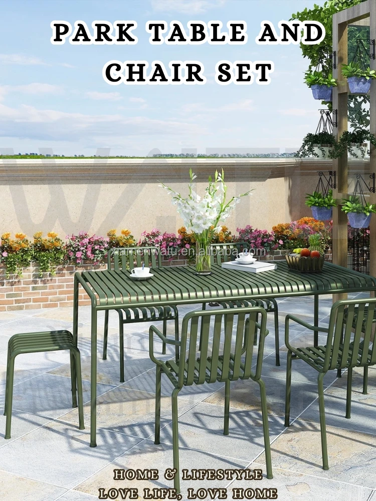 Nordic Colorful Milk Tea Shop Coffee Shop Outdoor High Table And Chair ...