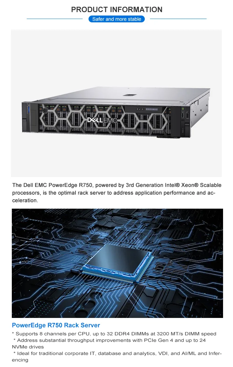 New Dell Poweredge R350 R450 R550 R650 R750 R250 2324g 32g 2tb 1u Rack ...