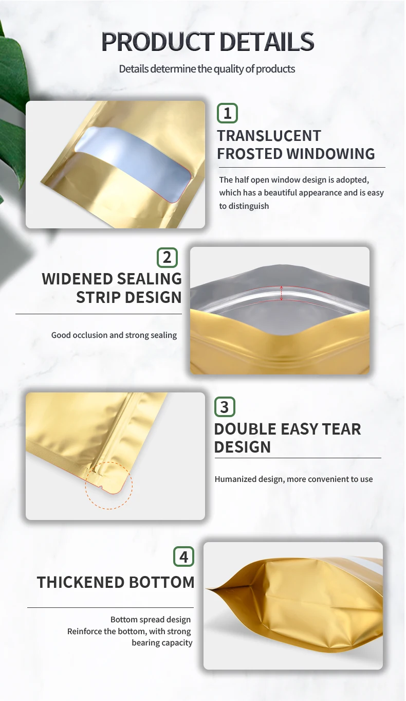 High Quality Stand Up Plastic Bag Uv Printing Custom Printed Foil ...