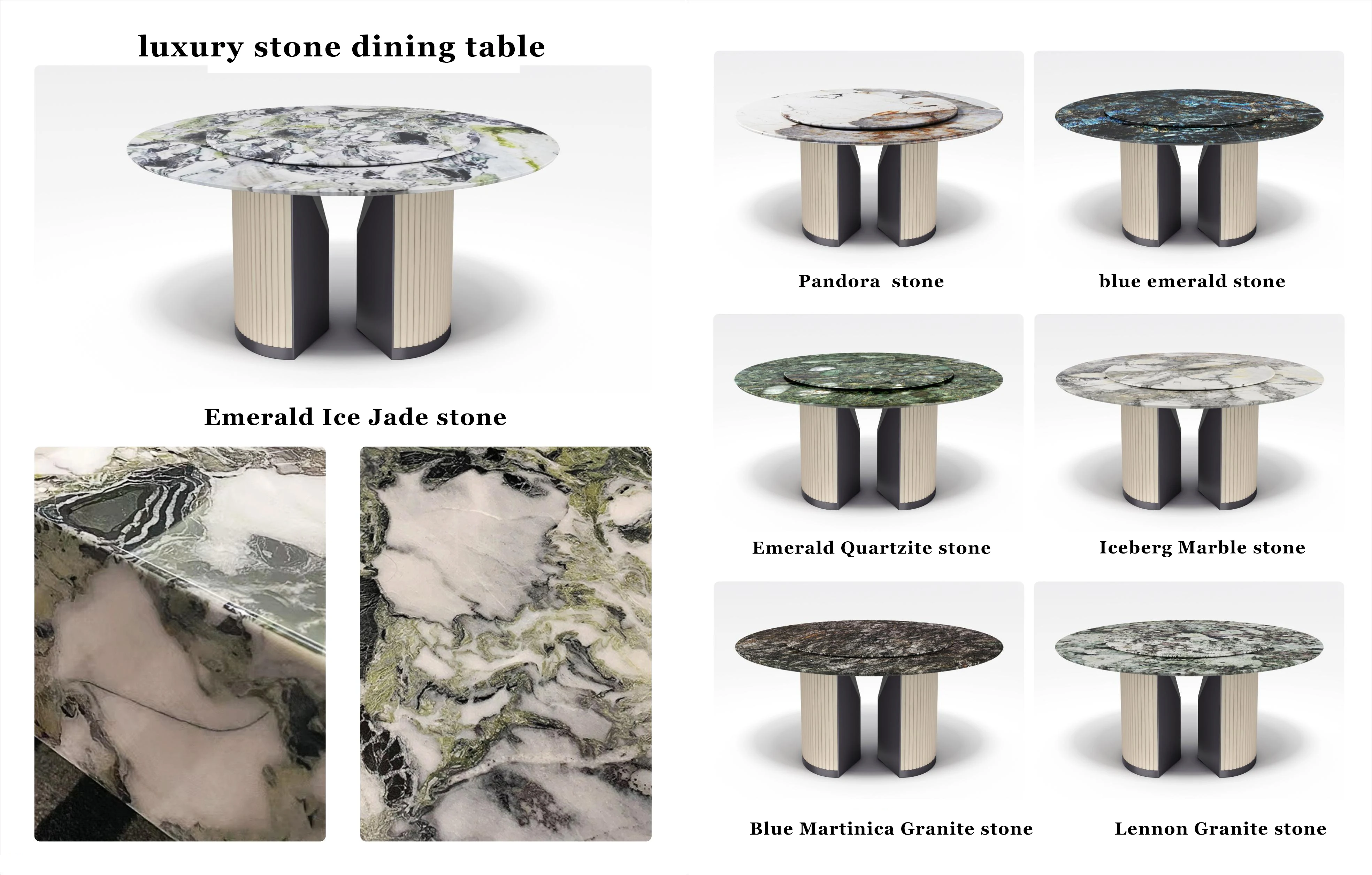 White Luxury Stone Dining Table Natural Marble Dining Table Italian ...