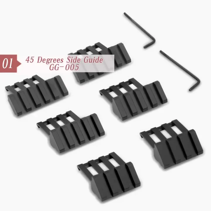45 Degree Offset Mount 5 Slots Metal Guide Scope Mount Kit Push Button ...