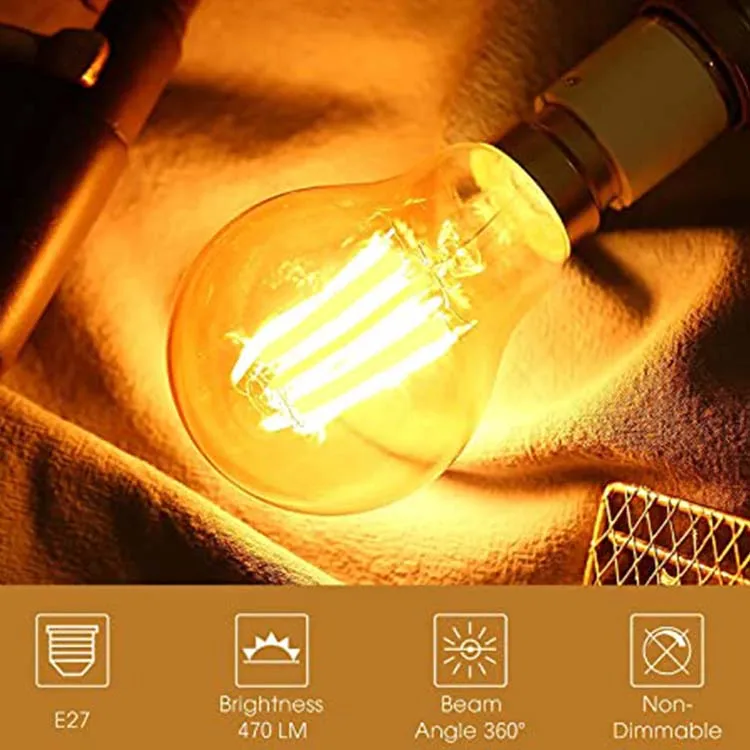 Retro Edison Bulb E27 220v A60 Led Bulb Light 5w Edison Filament Led ...
