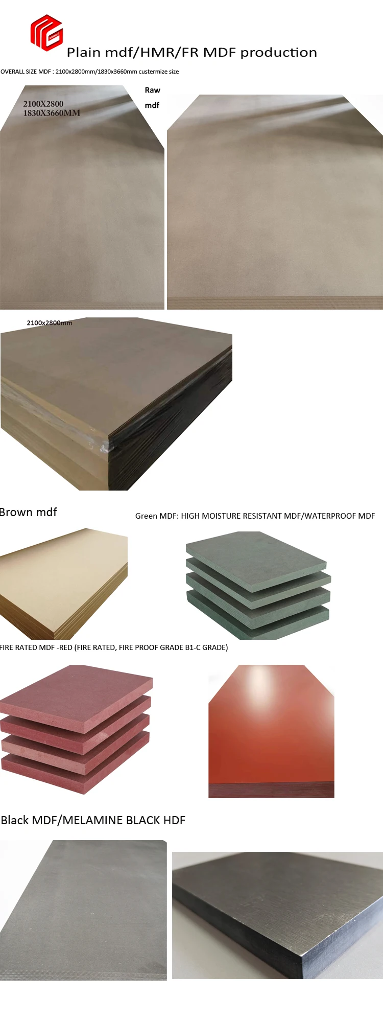 QIUTE FACTORY Melamine Laminated MDF Board for Cabinets