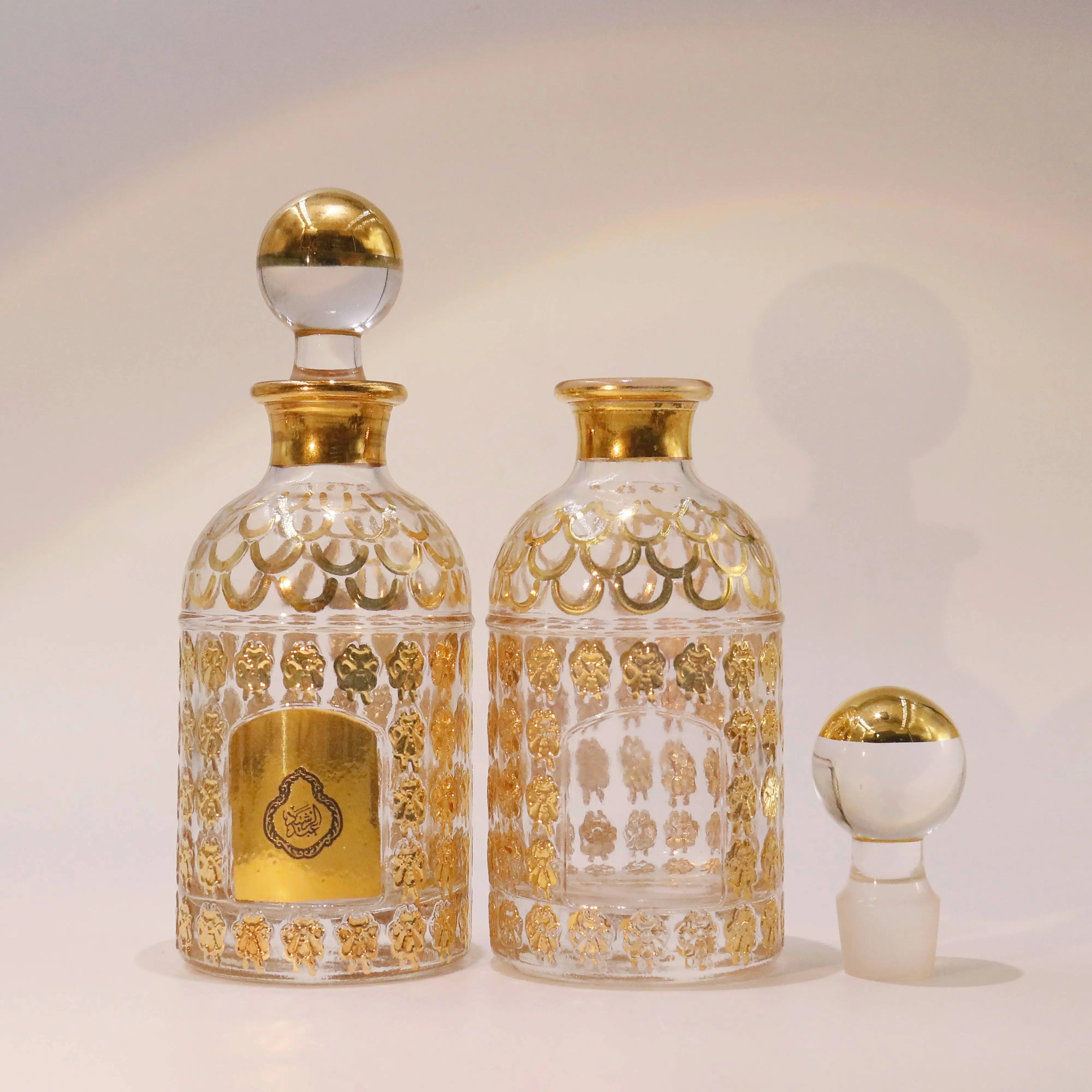 150ml Handmade Perfume Glass Display Attar Bottle for Oud Oil Shop Display