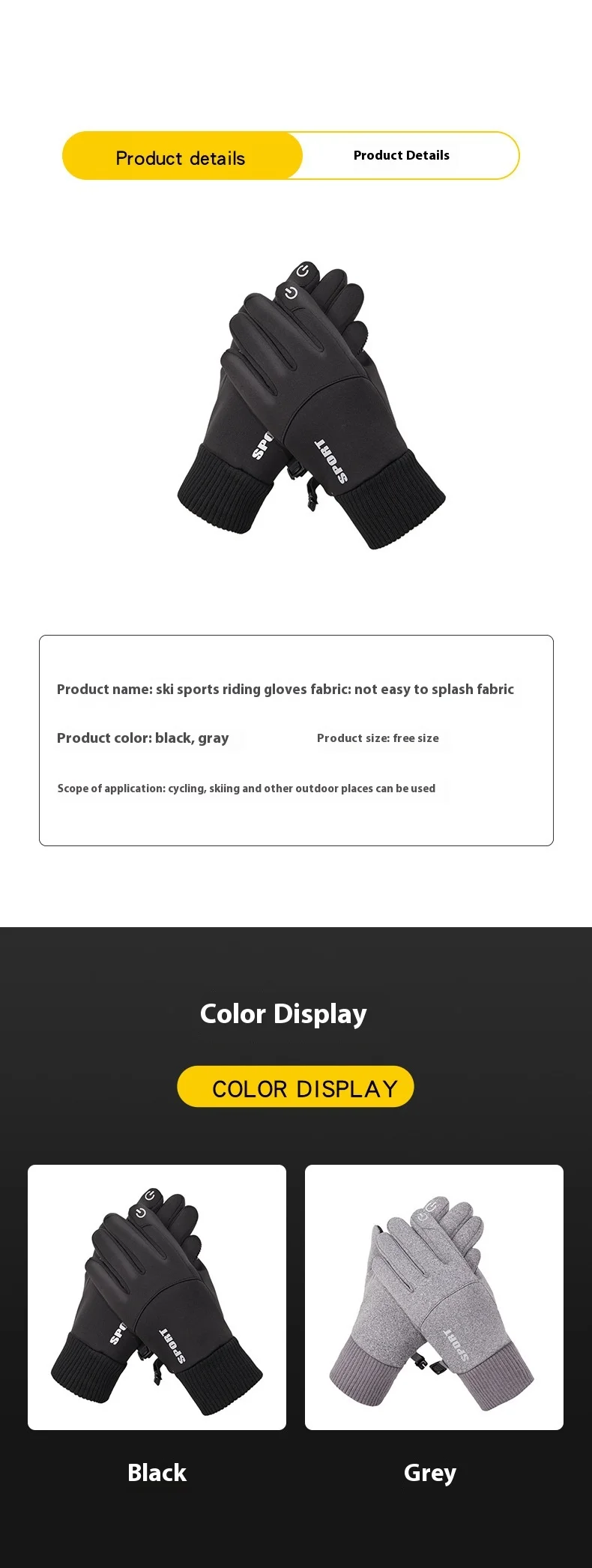 Unisex Nylon Thermal Gloves Waterproof Heated Racing Suede Wholesale ...