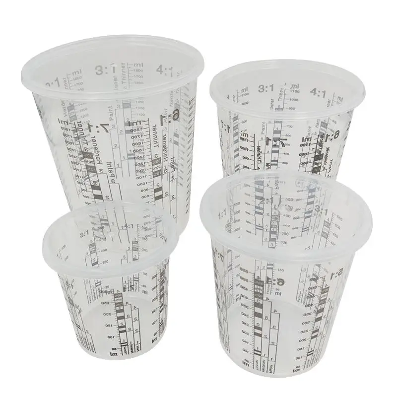 385ML to 2250ML Disposable Plastic Paint Mix Cup Mixing Cups Painting ...