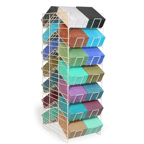 Custom Metal Scrapbook Paper Display Rack Stand A4 Paper Metal Placemat ...