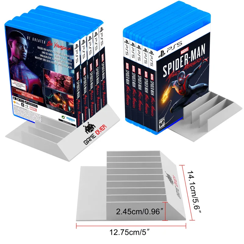 8 in 1 Game Card Base Display Stand PS5 Game Storage Disc CD Holder ...