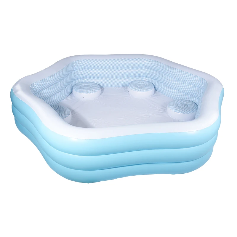 Three Layers Of Hexagons Inflatable Swimming Pool For Kids And Adults ...