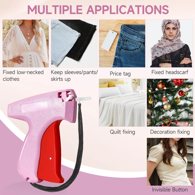 Clothes Tagging Applicator Attacher Label Machine Micro Stitch Gun Kit ...