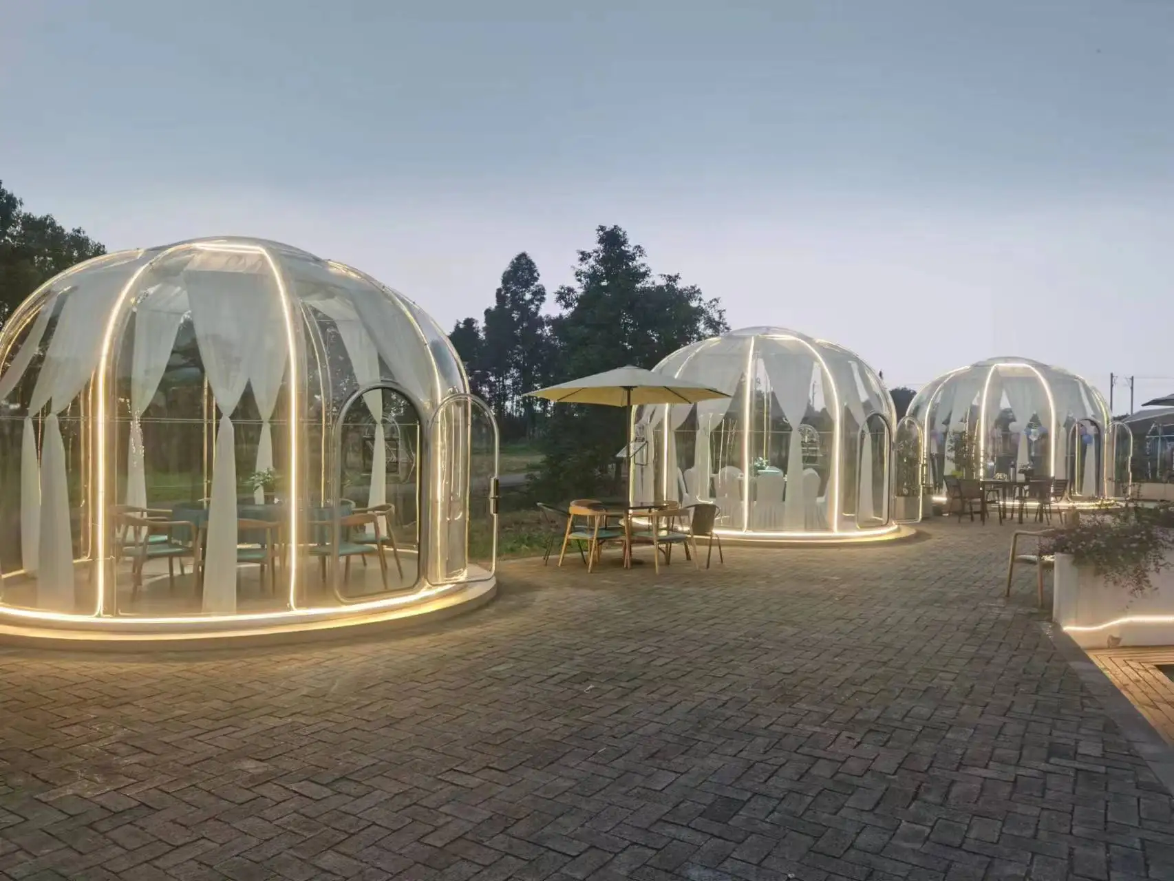 Transparent PC Modern Glamping Geodesic Dome House Shelter with Easy ...