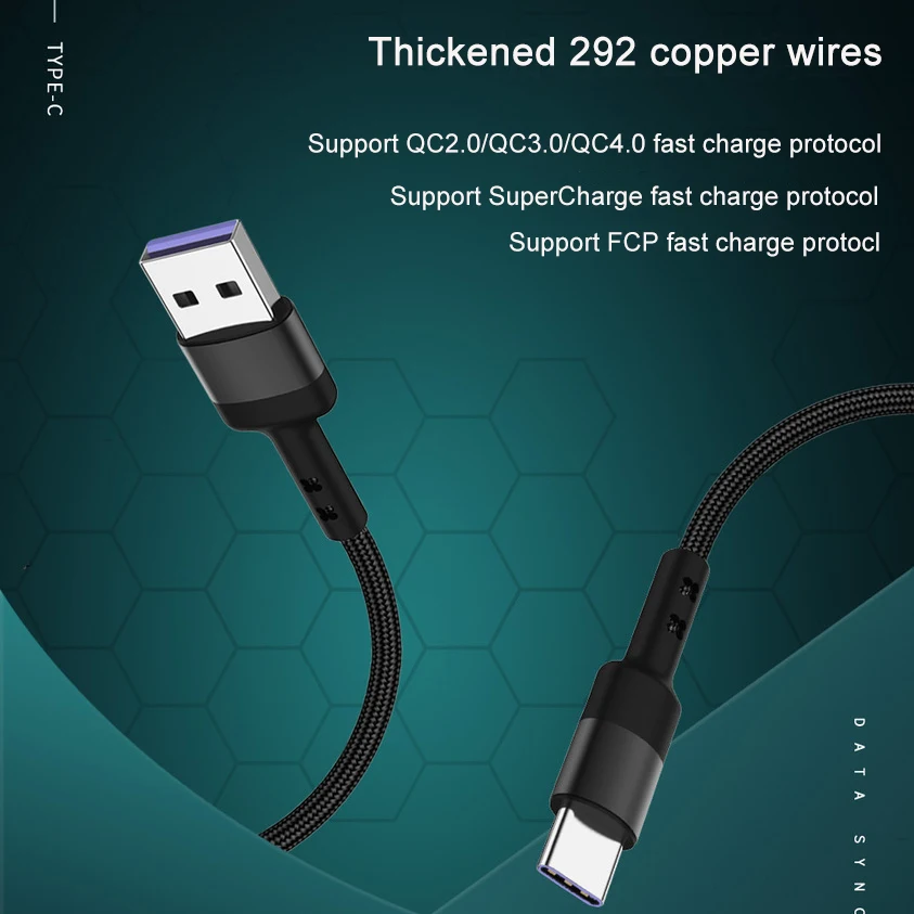 5a Usb Data Cable Nylon Braid Mobile Phone Fast Charging Cord Whole ...