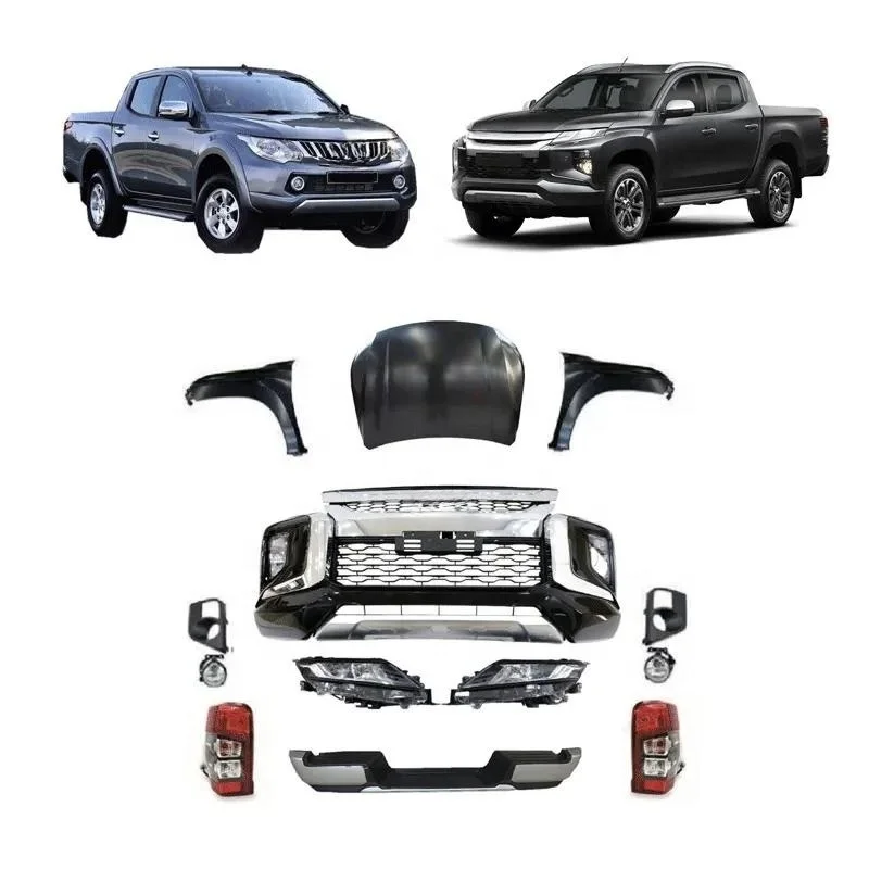 Mitsubishi Triton L200 2015-2019 Car Body Kit - Front Bumper Facelift ...
