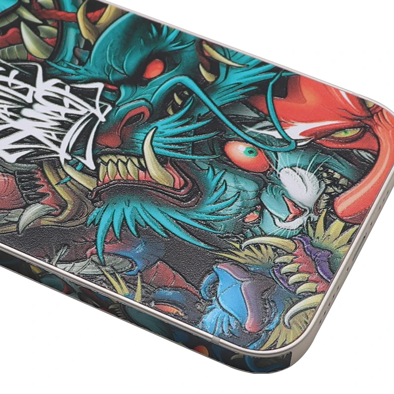 3D Relief Embossed Mobile Back Cover - Anti-Scratch Sticker