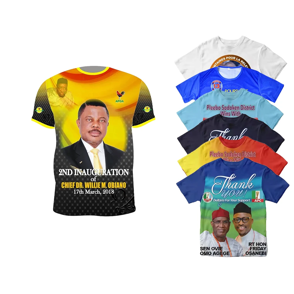 Huiyi Wholesales Campaign T Shirts Sublimation Cheap Election T-shirt ...